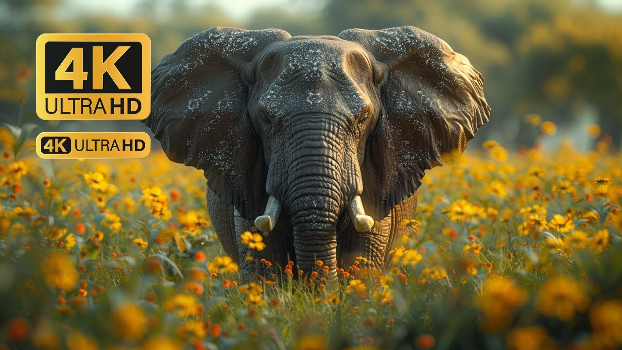 MOST BEAUTIFUL ANIMALS - 4K ULTRA HD - With Nature Sounds (Colorfully ...