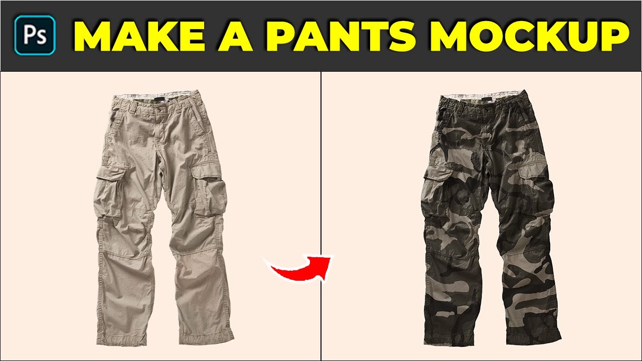 The Quickest Way To Make Crumpled Pants Mockup - Photoshop Tutorial ...