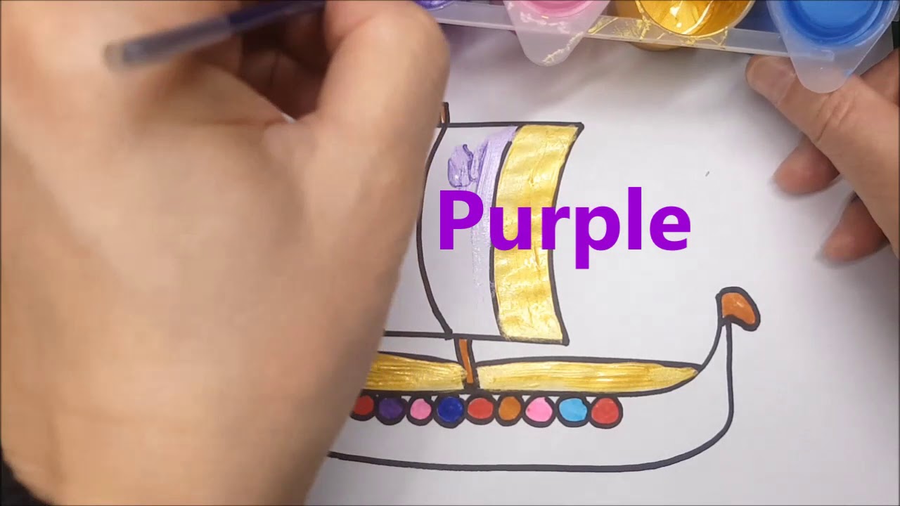 Learn Colors For Kids Ship Drawing (Topy Kids) - YouTube