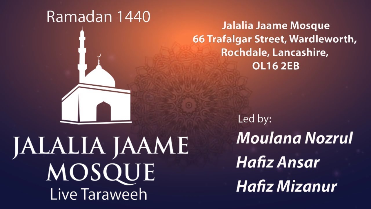 Ramadan 1440 - 05/05/19 - Taraweeh Day 1 @ Jalalia Jaame Mosque - YouTube