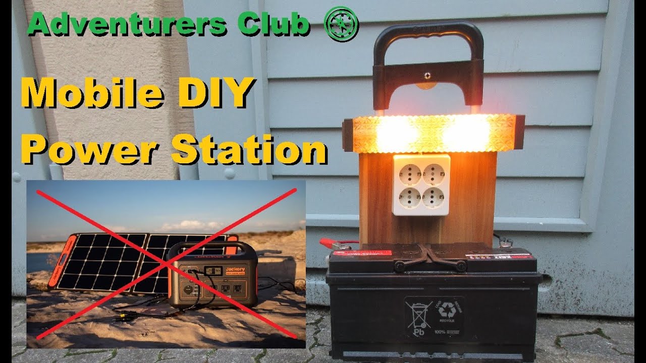 Adventurers Club 🧭 Mobile Emergency Power Station ( DIY Jackery ) - YouTube