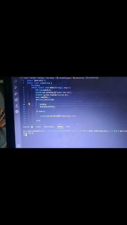 Armstrong number in Java program - YouTube