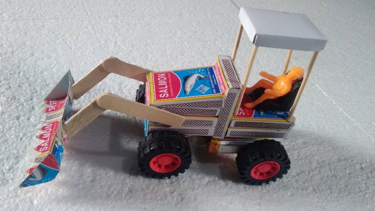 how to make tractor at home | matchbox jcb toy | 10-Minute diy - YouTube