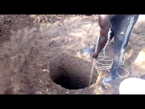 Hand dug borehole 2. Little water is coming yet it need to be dag more ...