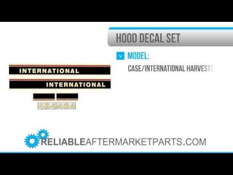 2003 I484 International Tractor Hood Decal Set 484 - YouTube