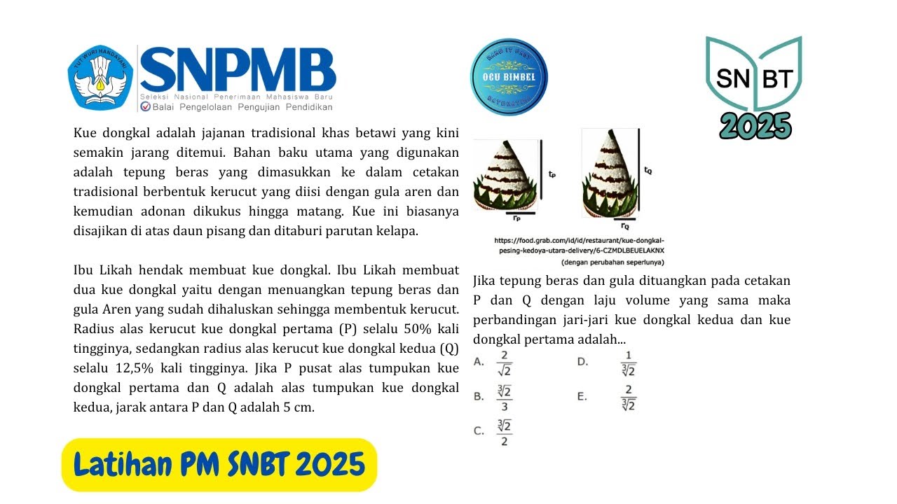 Latihan PM SNBT 2025 (Modifikasi Soal Asli SNBT 2023) Part 1 - YouTube