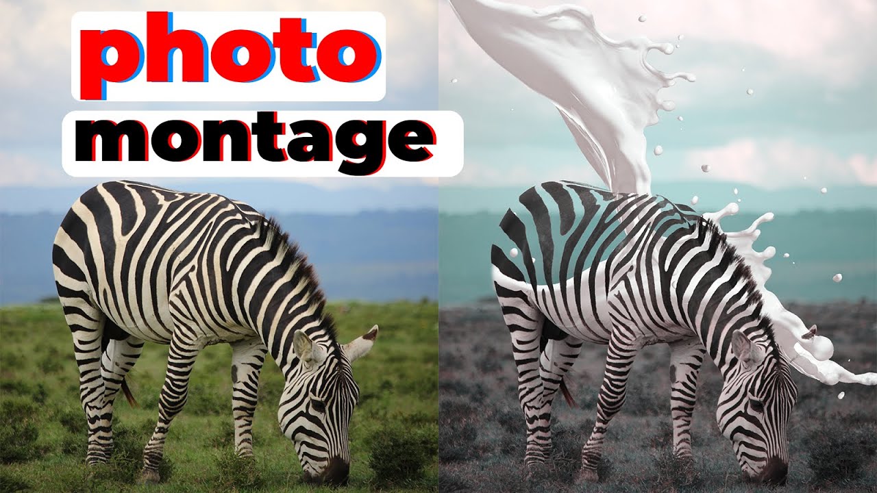 Photo montage animal - Photoshop Tutorials - YouTube