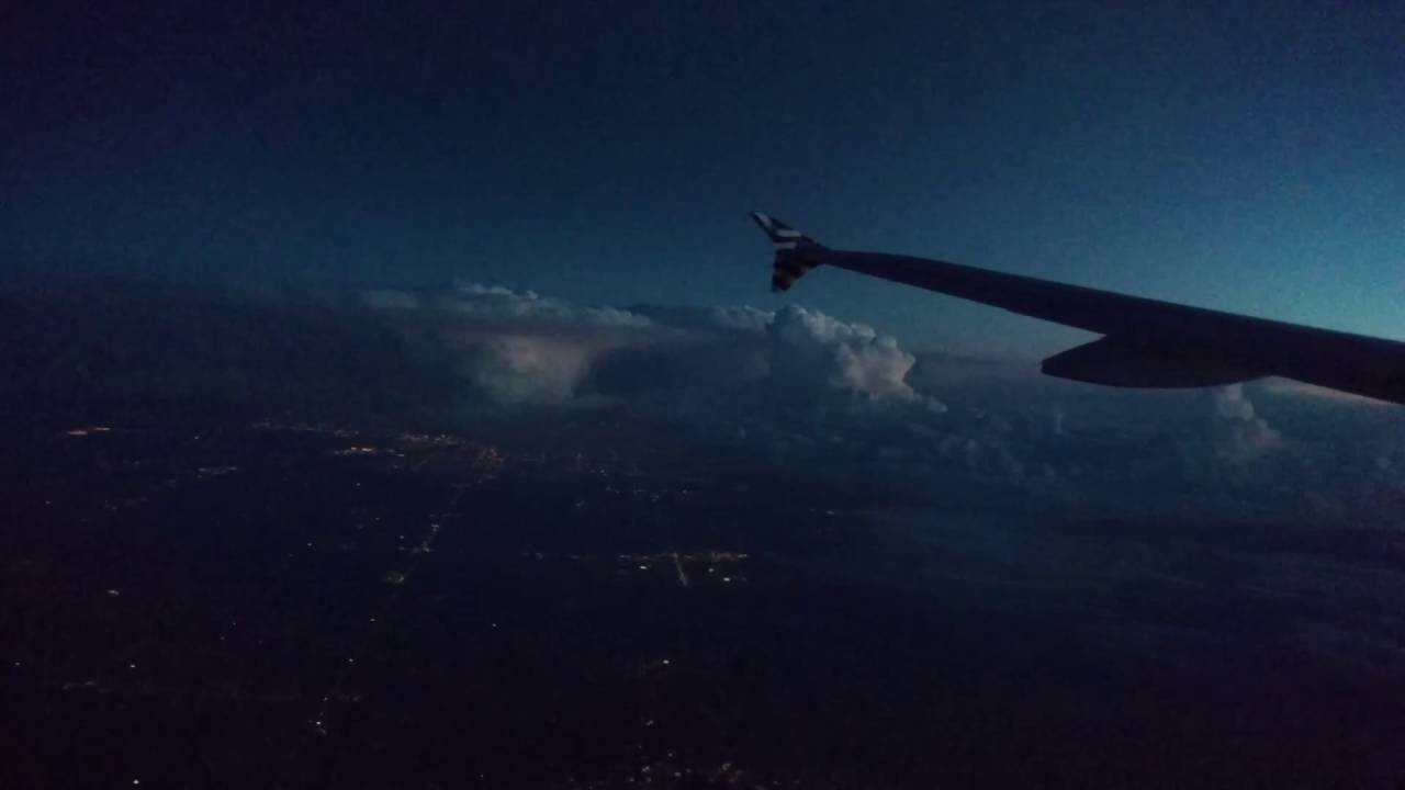 Thunderstorm from plane window - YouTube