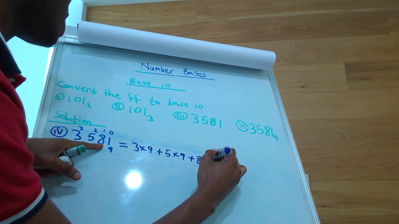 conversion of other bases to base 10 denary numbers expansion 1 example ...