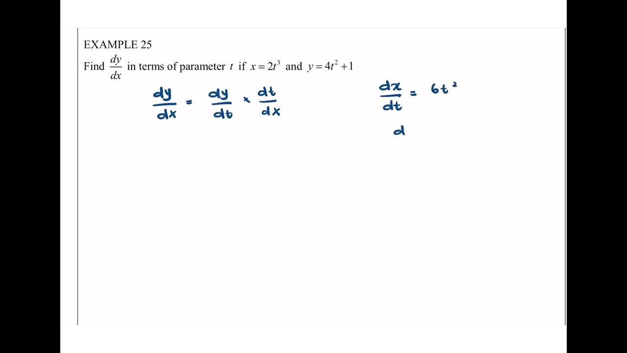 Parametric differentiation part 2 - YouTube