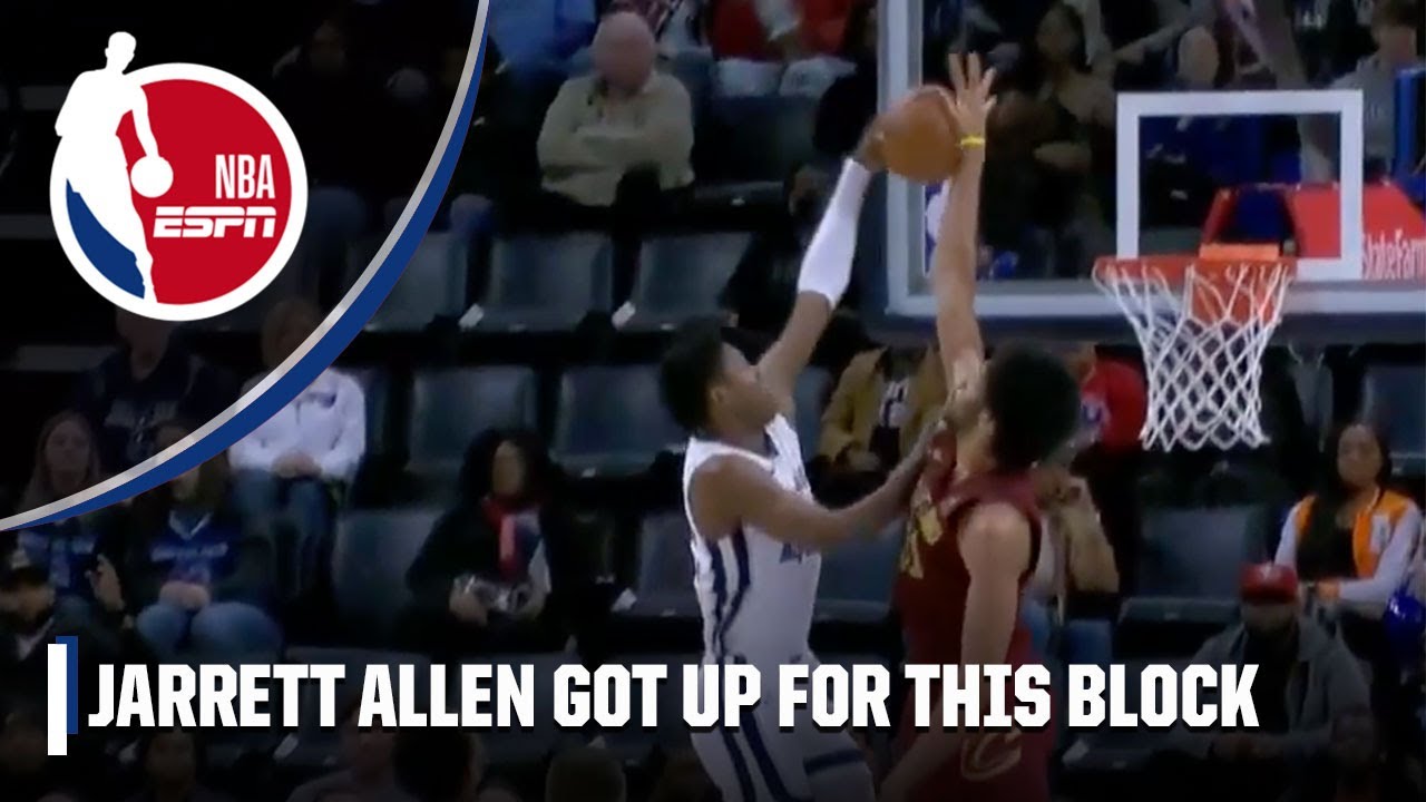 Jarrett Allen LEAPS for the MONSTROUS BLOCK on GG Jackson 😱 | NBA on ...