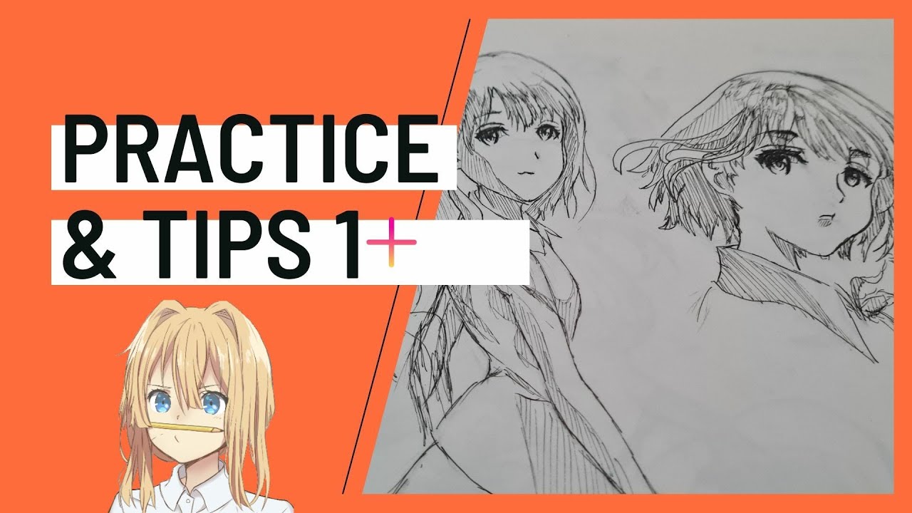 Easy anime draw( How to get better at drawing anime) Tips and practice ...