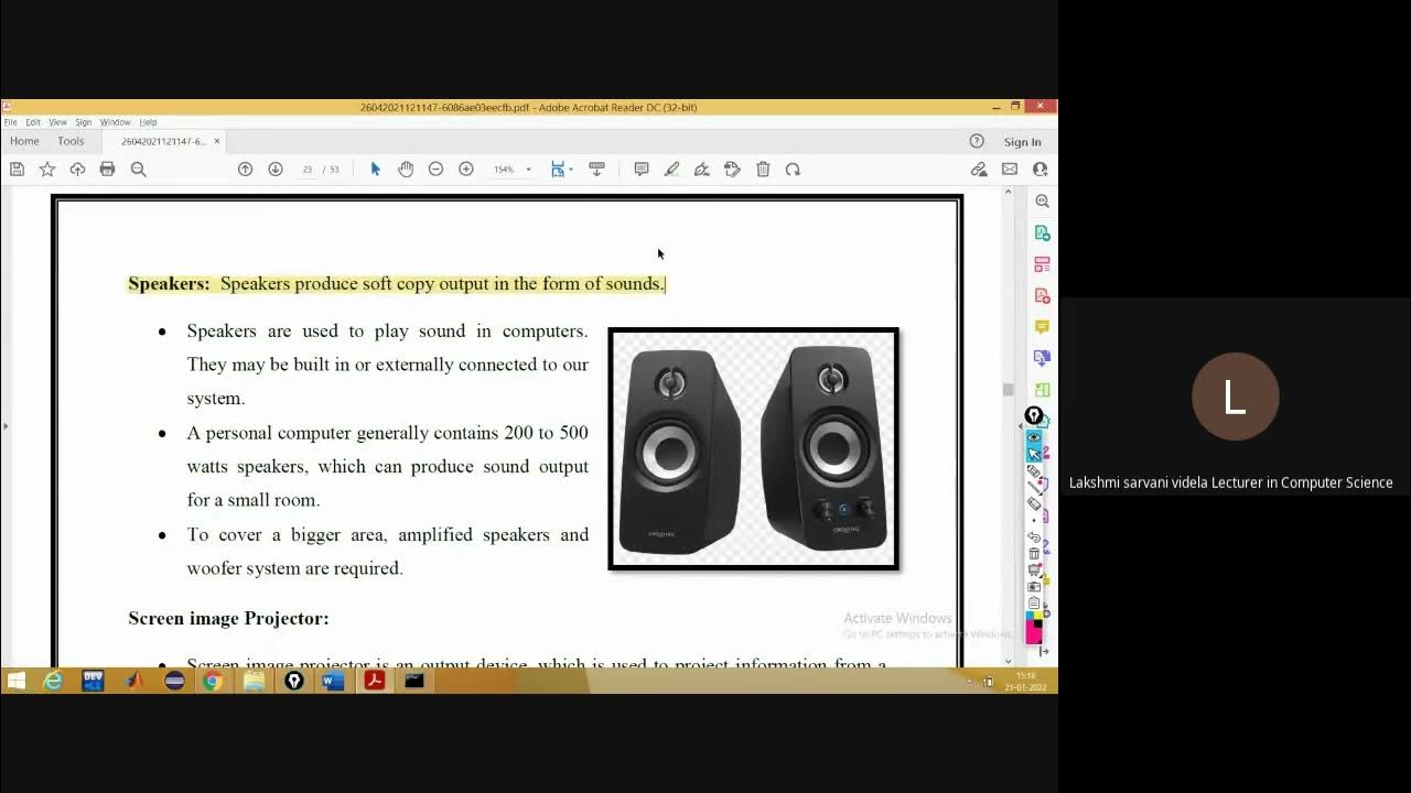 Input and Output Devices in Telugu - YouTube