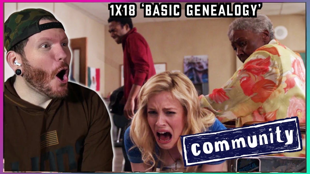 First time watching Community REACTION 1x18 'Basic Genealogy' - YouTube