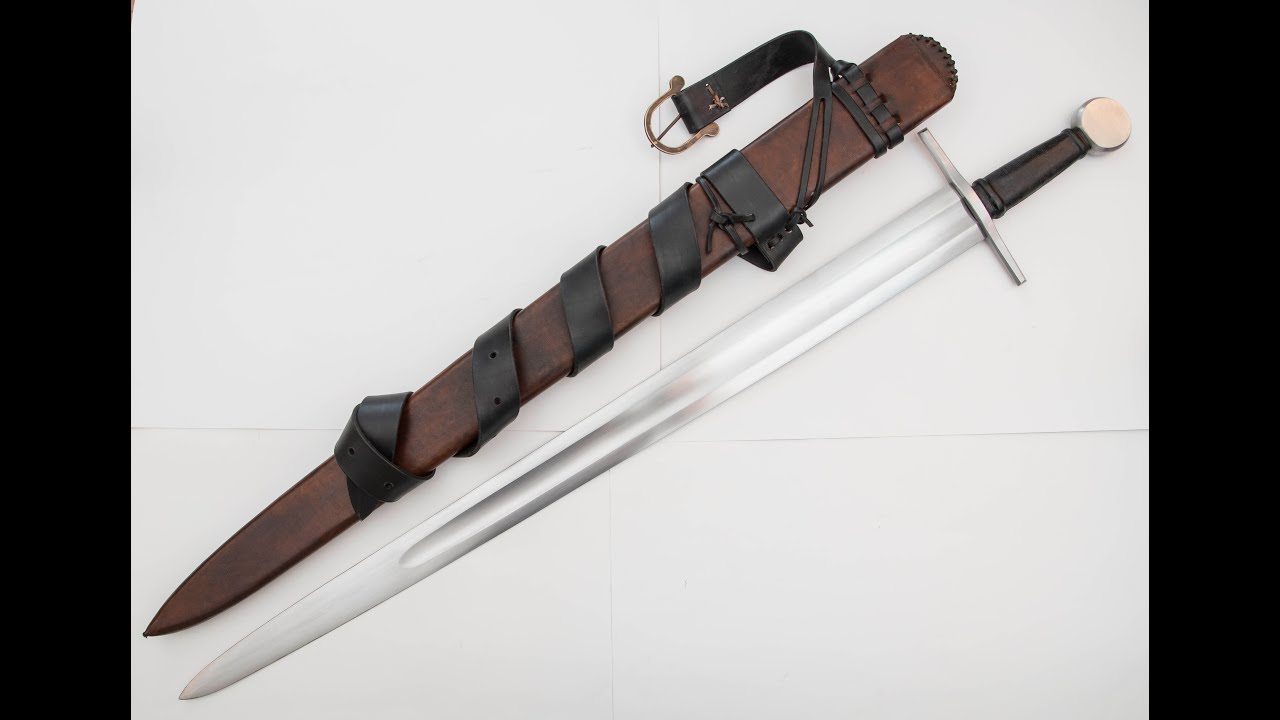 Making scabbard for medival sword - YouTube