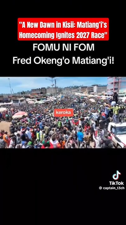 ‘I Am Ready’: Matiang’i Storms Kisii with Presidential Bid" - YouTube