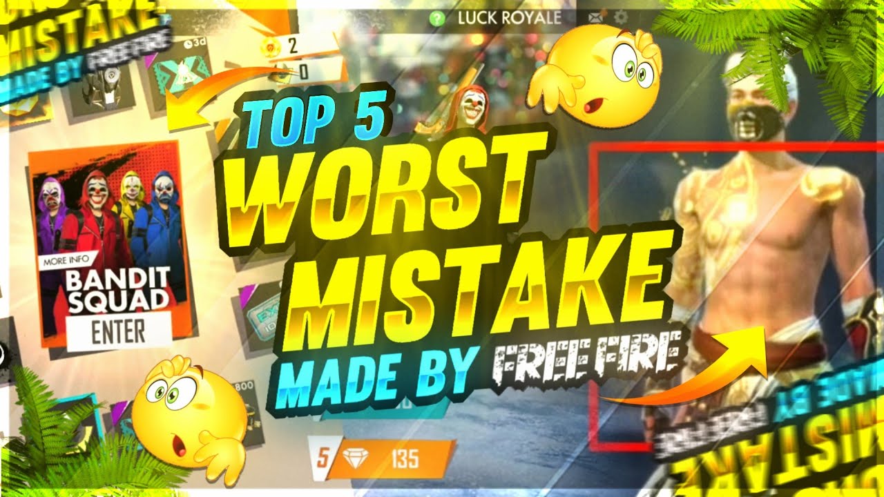 நீங்க இவ்ளோ மோசம்-ஆ 😡😡 || TOP 5 WORST MISTAKES MADE BY GARENA FREE FIRE ...