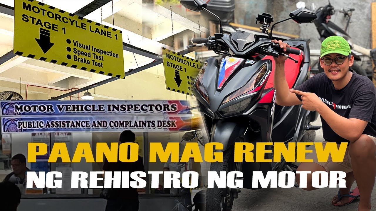 PAANO MAG RENEW NG REHISTRO NG MOTOR SA LTO - YouTube