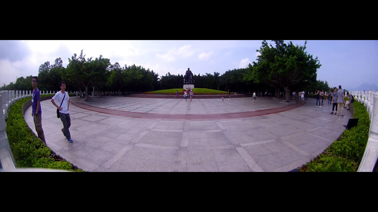 cctv panoramic view 180 degrees - tourist square - YouTube