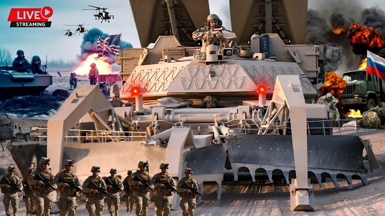 Real Footage! US M1 Abrams Tank Convoy Ambushed by Russian Troops, This ...