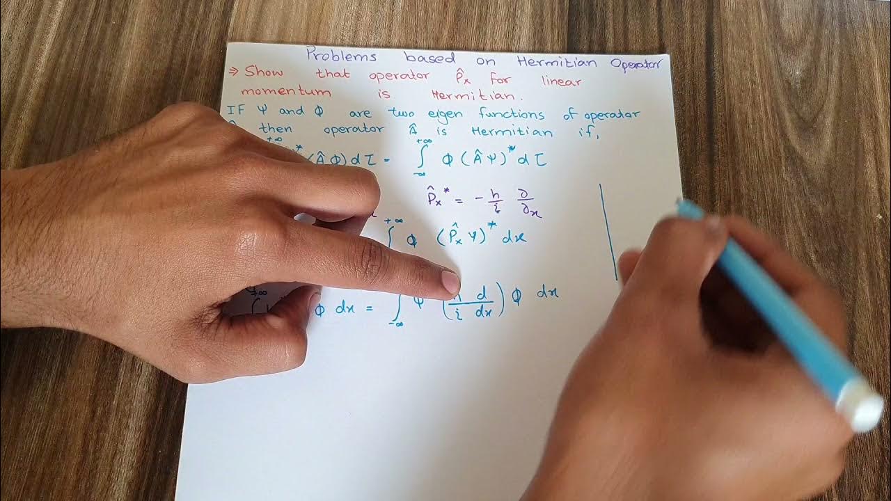 Prove that the operator for linear momentum is hermitian | Solved problems on Hermitian Operator ...