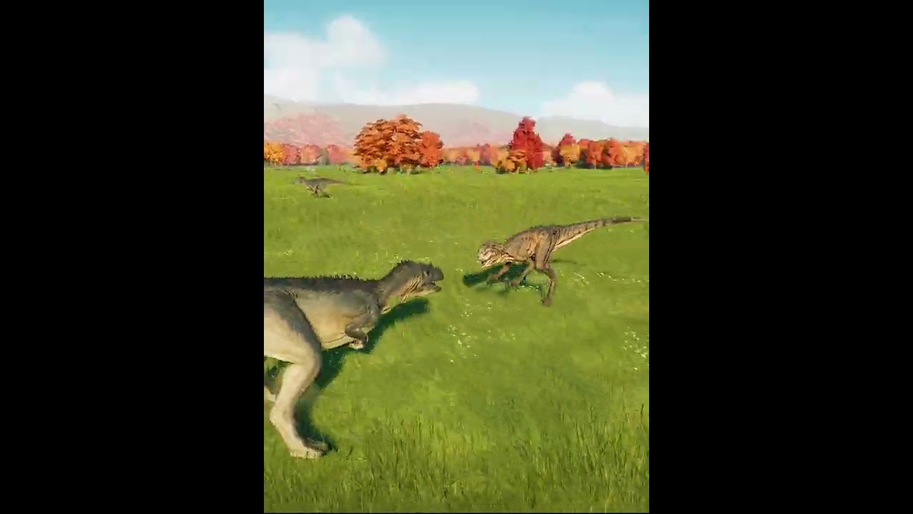 Allosaurus vs Scorpius rex - Jurassic World Evolution 2 JWE2 #shorts ...