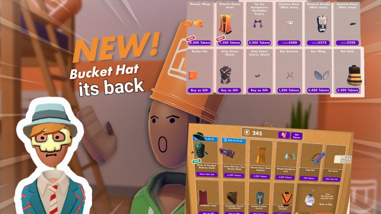 recroom weekly rotation and bucket hats back. - YouTube