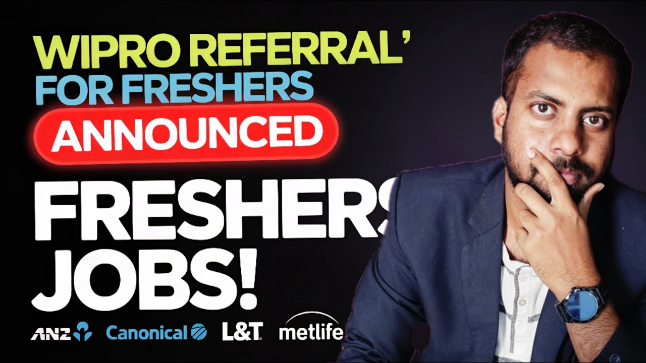 Wipro Referral Hiring Announced | ANZ, Canonical, MetLife, L&T Jobs Freshers Must Apply - YouTube