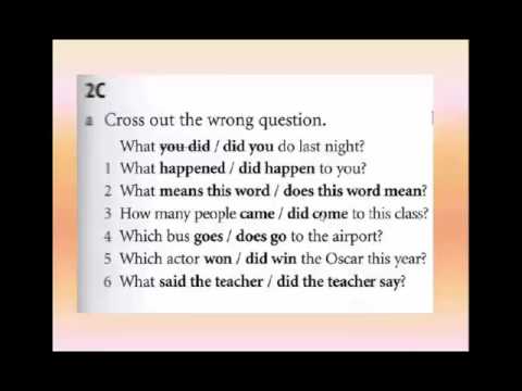 AEF2 2c 2 Grammar (question with and without auxiliary) - YouTube