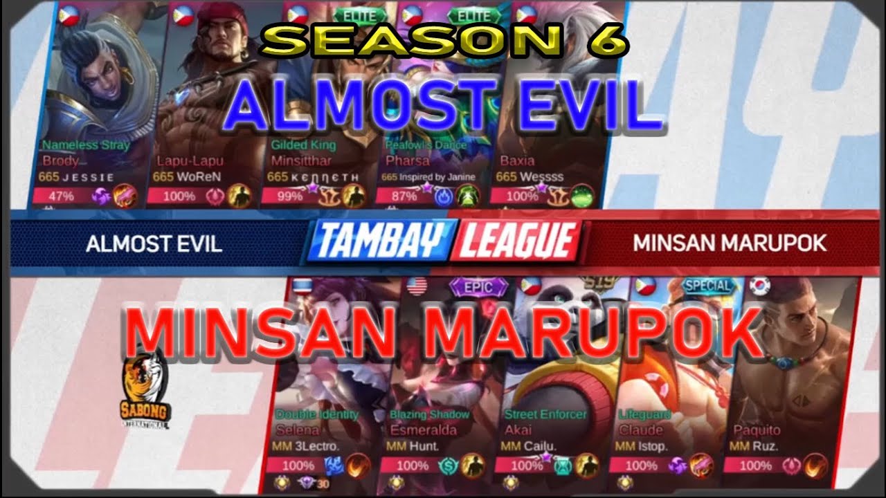 ALMOST EVIL VS MINSAN MARUPOK SEASON 6 GAME#25 2021 03 20 - YouTube