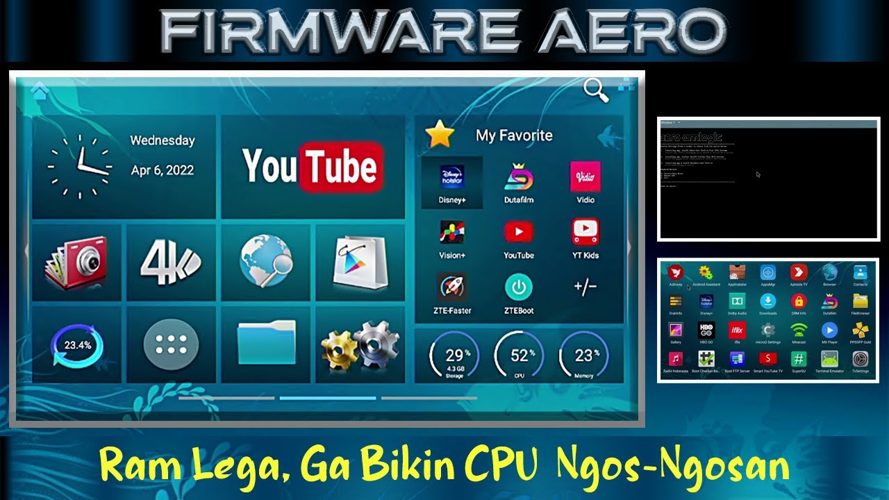 Firmware Aero RAM Lega || ZTE B860H V.1 dan V2 - YouTube