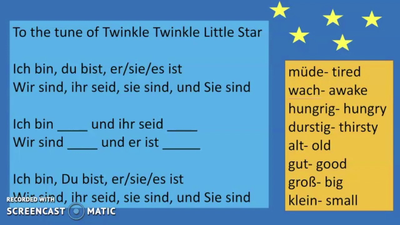 sein Conjugation Review - YouTube
