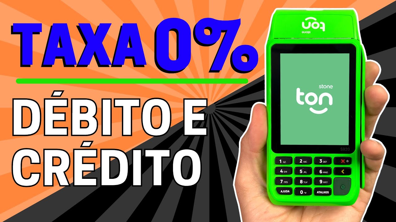 Promoção TAXA 0% - Débito e Crédito - Maquininhas TON - Máquina de ...