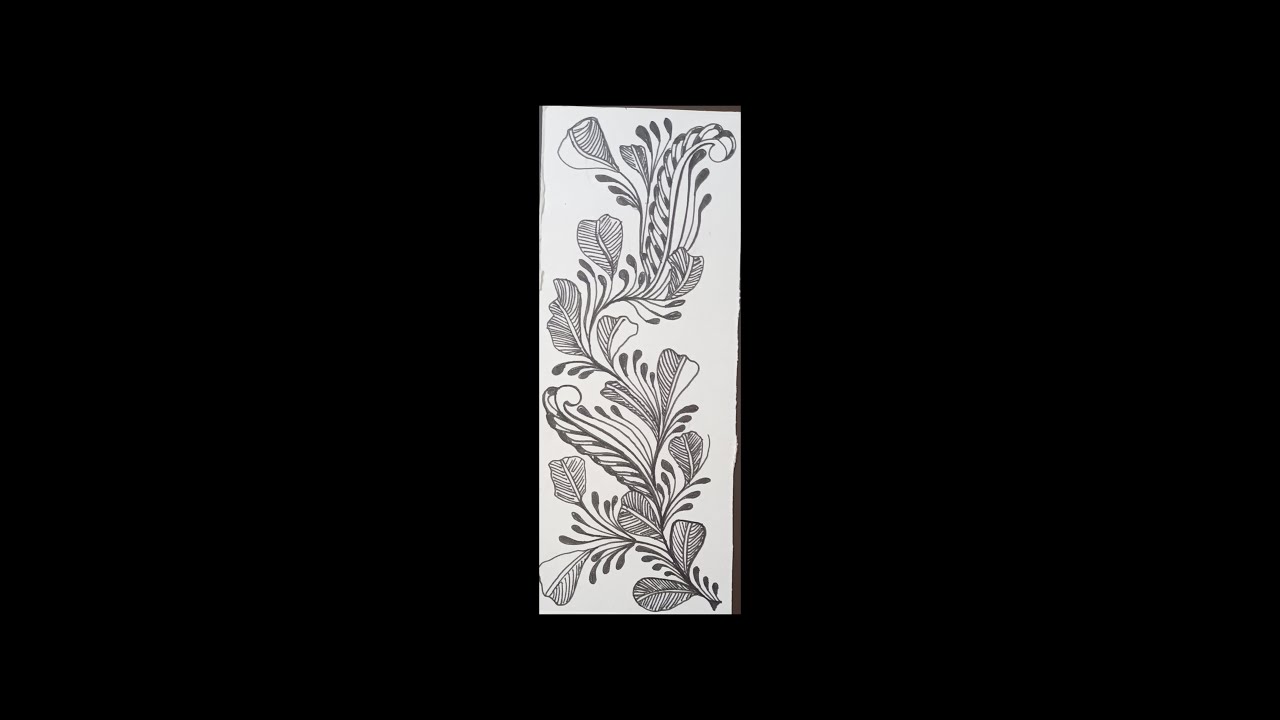 How To Draw Doodle Bookmark Pattern || Bookmark Zentangle || Zentangle ...