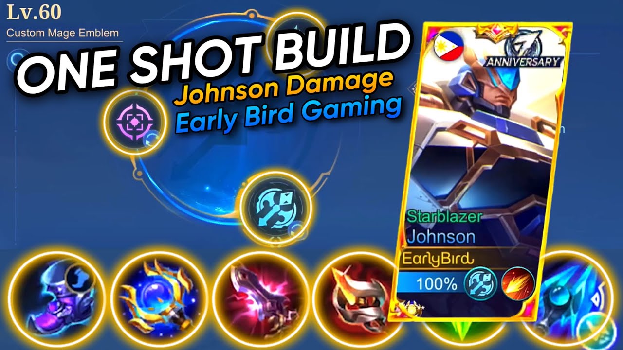 Johnson BEST COUNTER FOR ASSASSIN AND MARKSMAN !!! | ONE HIT BUILD 2023 ...