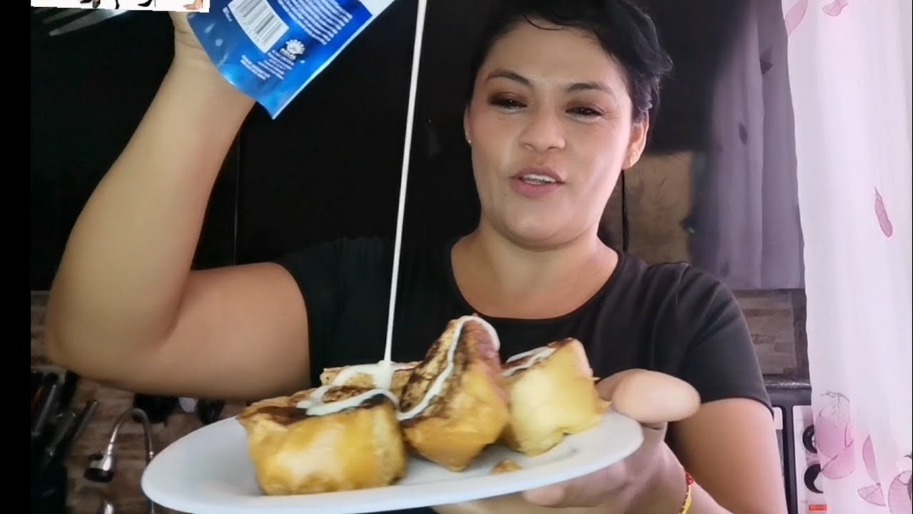 Pan Francés super Rico //asiendo un postre rico y fácil - YouTube