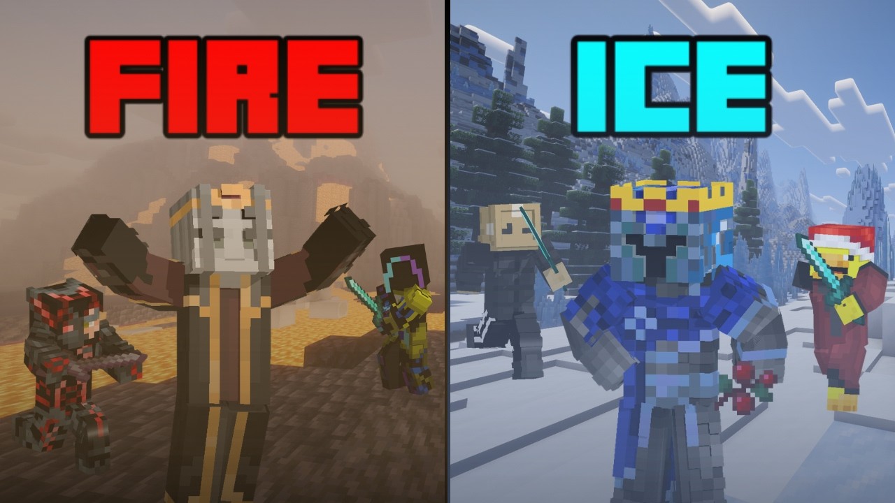 250 Players Fire & Ice - Minecraft CIVILIZATION Experiment - YouTube