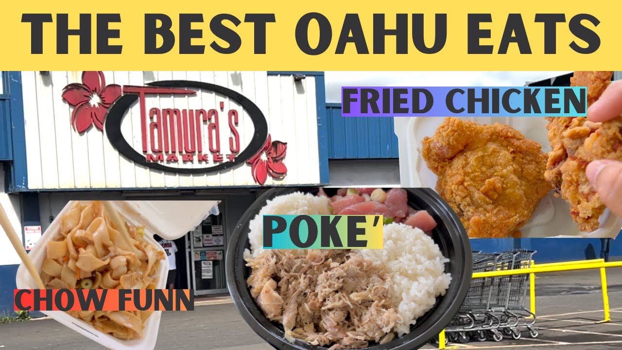 Ultimate Fried Chicken-Tamura's Market Oahu, Poke and Chow Funn - YouTube