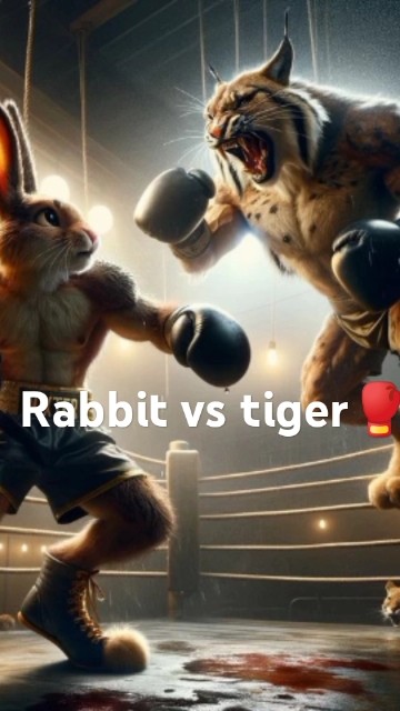Rabbirts vs tiger #rabbits #rabbit #shorts #animals #ai - YouTube