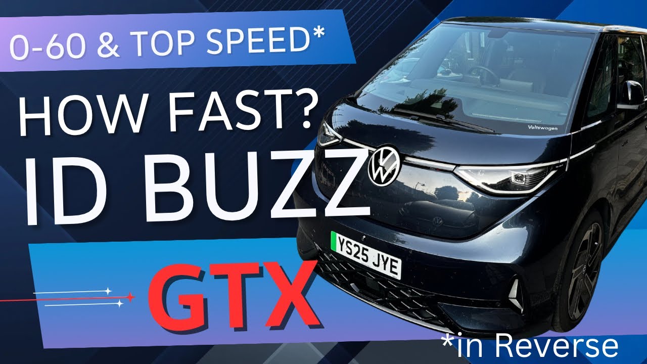 VW ID Buzz GTX performance (0-60mph, top speed in R) - YouTube