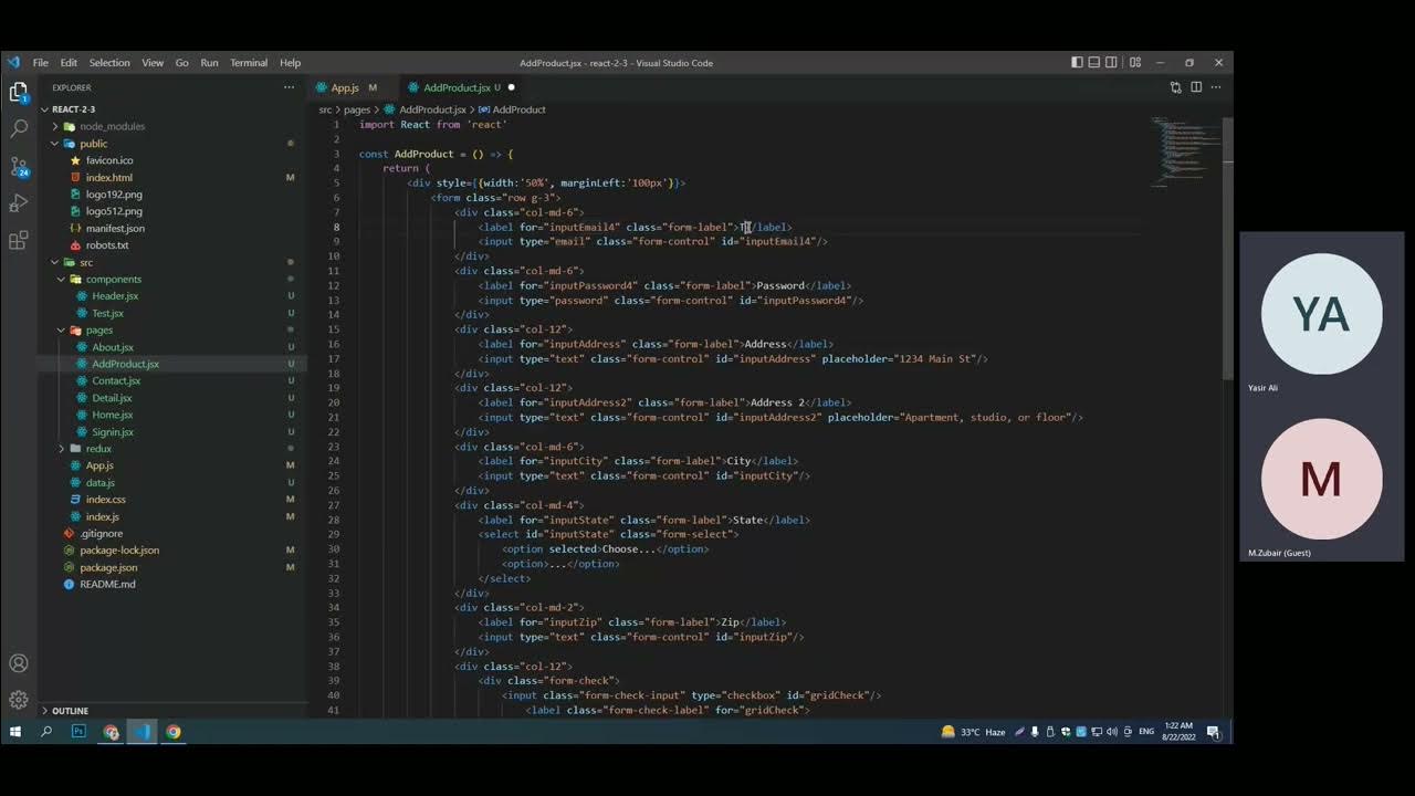 Basics of Form Handling in React, Add New Product to fakeStore API using react - YouTube