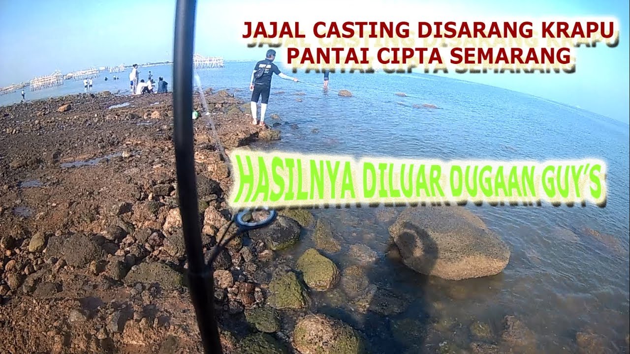 BERBURU IKAN DI PANTAI CIPTA SEMARANG DENGAN TEKNIK MANCING CASTING DAN ...
