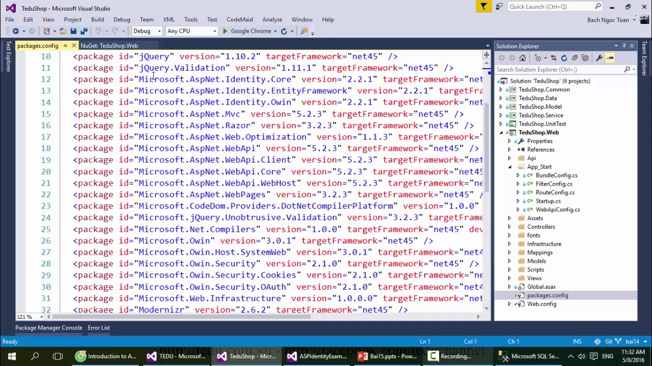 Học lập trình AngularJs WebApi - Bài 15 Tích hợp ASP NET Identity cho ...