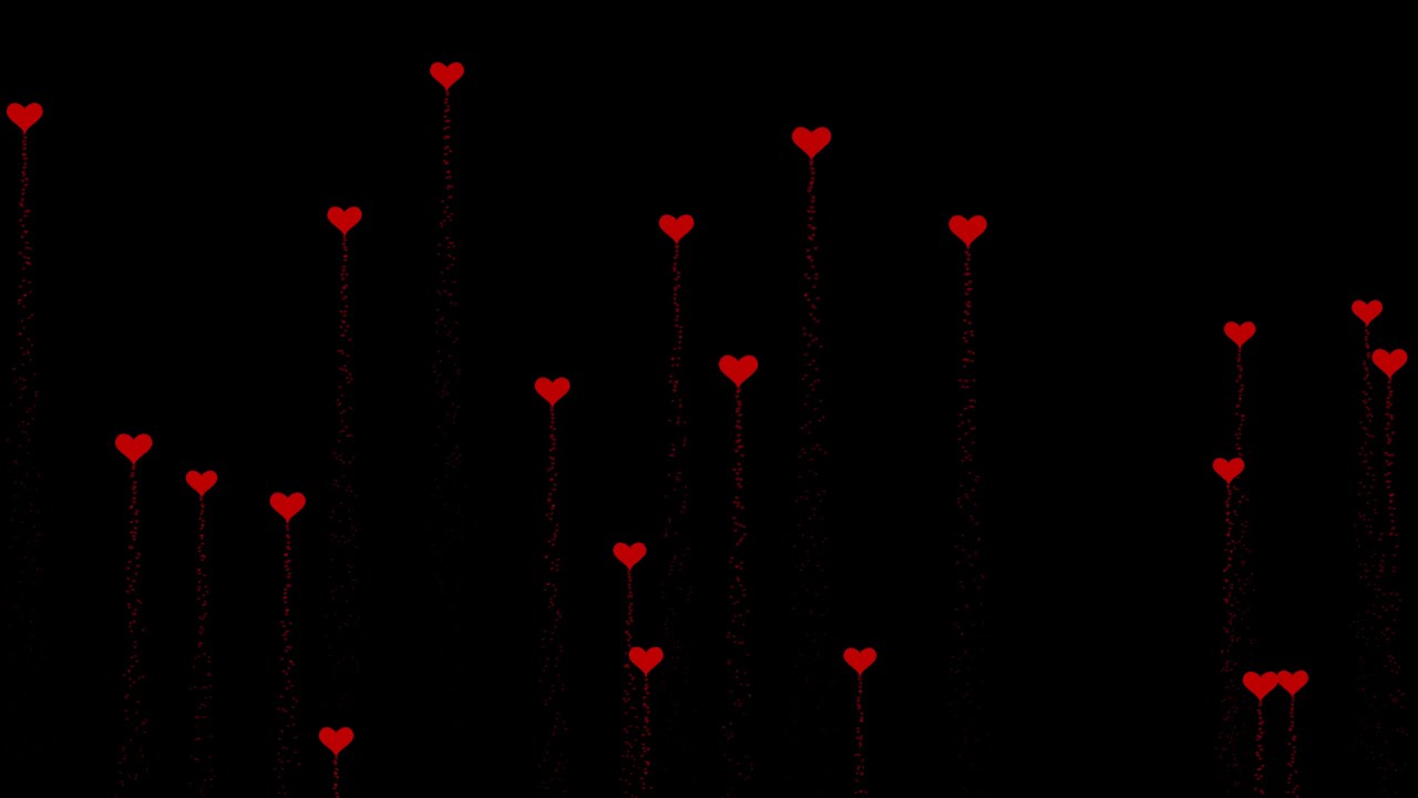 Red Love Heart Particles Overlay. Love Hearts with Trailing Particles. - YouTube