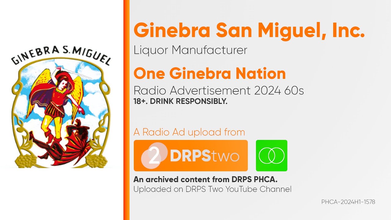 Ginebra San Miguel One Ginebra Nation Radio Ad 2024 60s - YouTube