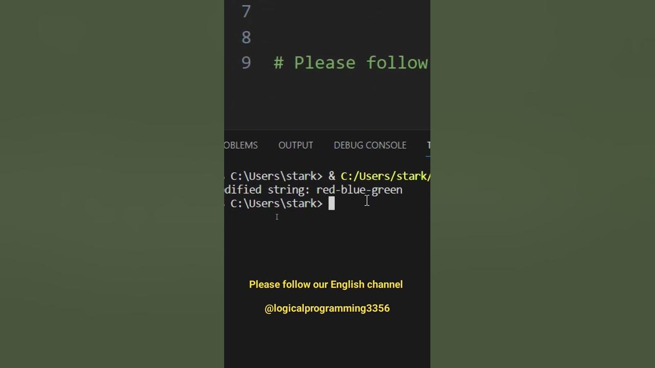 How To Replace Blank Spaces With Hyphen String Pythonprogramming Pythontelugu Letsquest
