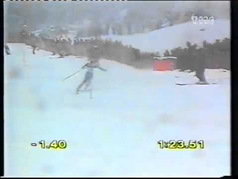 Alberto Tomba wins slalom (Crans Montana 1992)