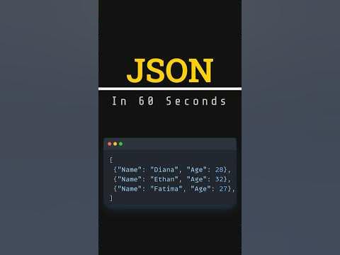 JSON in 60 Seconds - one of the most important data file formats to know #datasciencebasics # ...