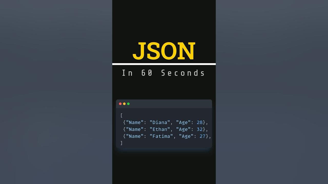 JSON in 60 Seconds - one of the most important data file formats to know #datasciencebasics # ...