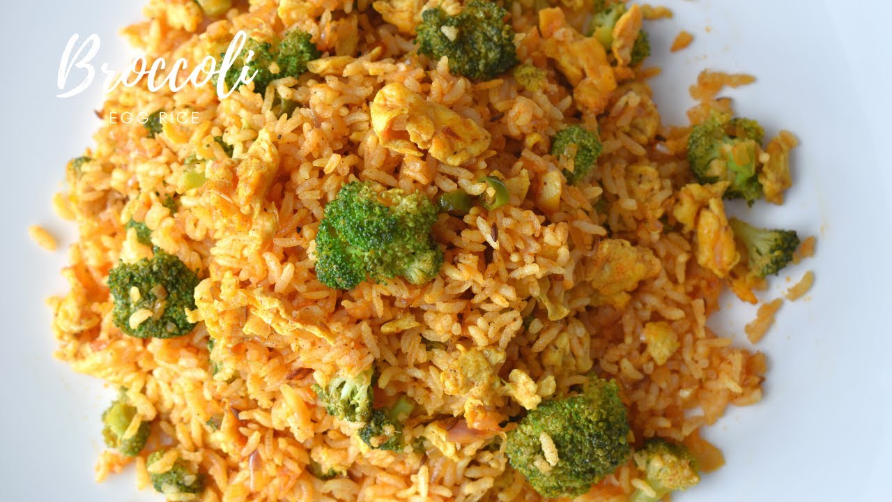 Broccoli egg rice recipe | Healthy and easy broccoli rice recipe | No ...